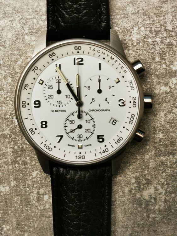 Chronograph ETA G10.211 Swiss Quartz Herrenarmbanduhr - neu (Neu und ...