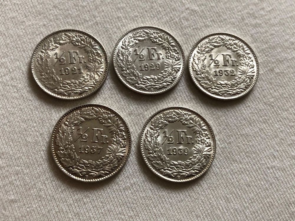 Schweiz - Lot 1/2 Franken 1921-1939 | Kaufen auf Ricardo