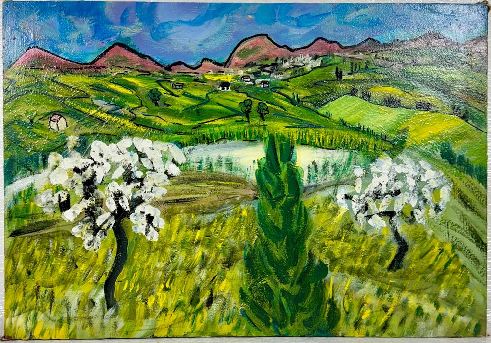 Interessante Landschaft Gemälde Öl auf Leinwand (Gebraucht) in Root für CHF 10 – mit Lieferung ...