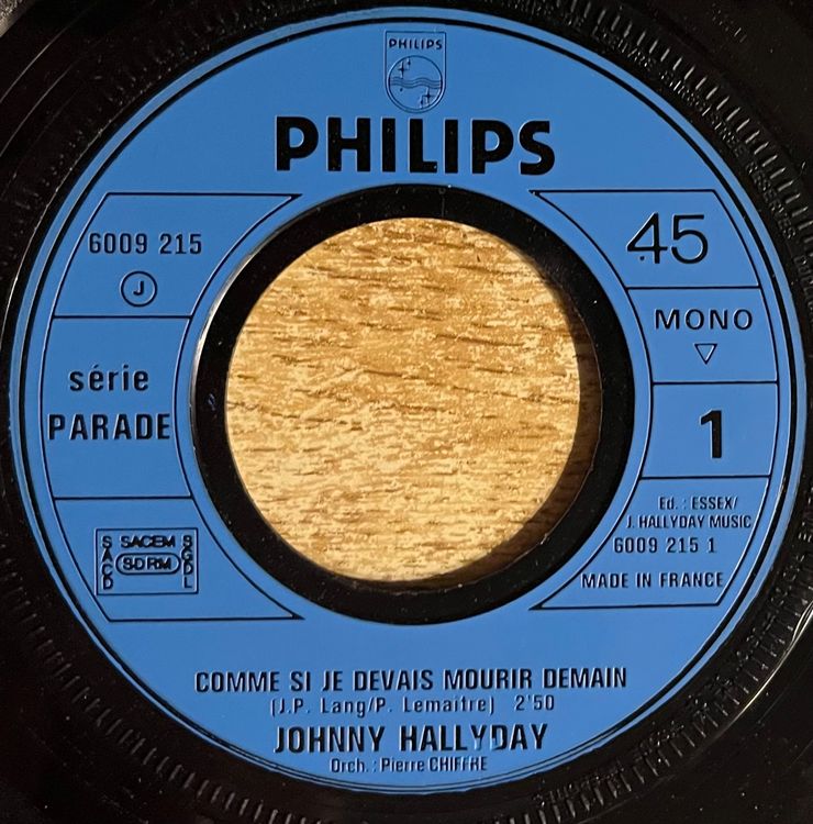 JOHNNY HALLYDAY - COMME SI JE DEVAIS MOURIR DEMAIN (D'occasion) à ...