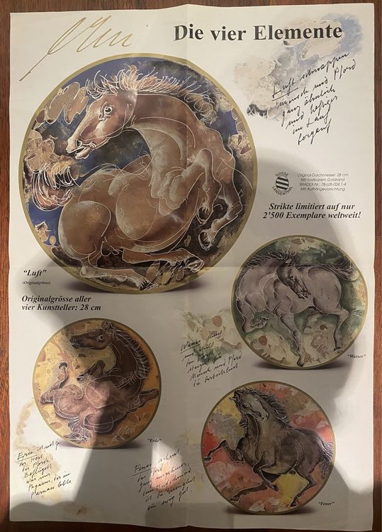 Hans Erni Teller- DIE 4 ELEMENTE (Neu (gemäss Beschreibung)) in Thunstetten für CHF 149 – nur ...