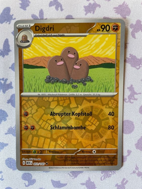 Digdri 051/165 reverse Holo - Pokemon 151 DE | Kaufen auf Ricardo