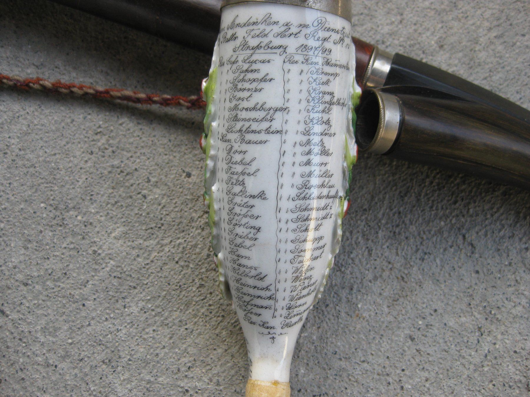 Tabackpfeife Regiment 15 Strassburg 1897/99, Arme, Porzellan (Gebraucht ...