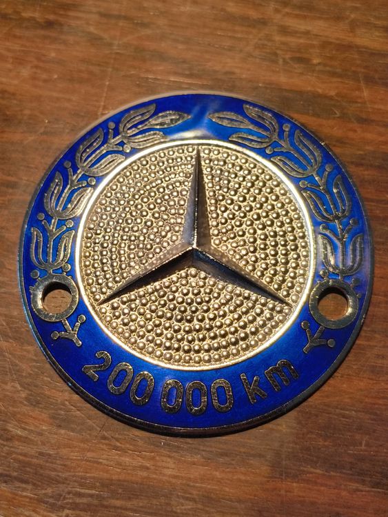 Mercedes Benz Emaille Plakette lange Laufleistung 200000km (Neu (gemäss ...