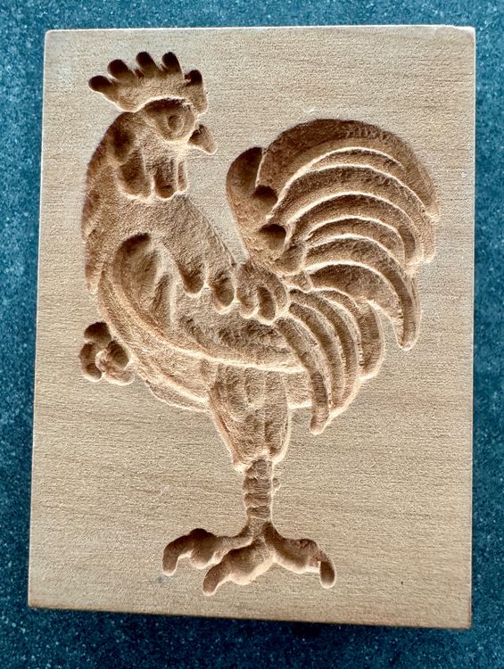 Gebäckmodel Backmodel Änismodel Model Huhn Hahn Holz (Gebraucht) in ...