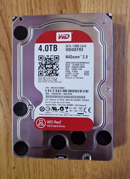 WD RED PLUS 4TB NAS HDD WD40EFRX CMR (Gebraucht) in Hirzel für CHF 49 ...