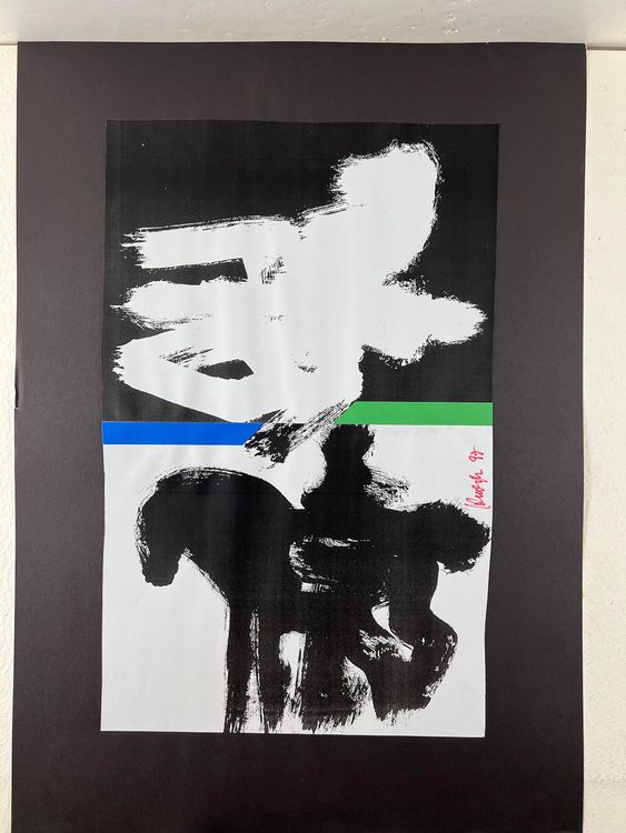 Deutsche Schule Abstrakte Mischtechnik Handsigniert | Kaufen auf Ricardo