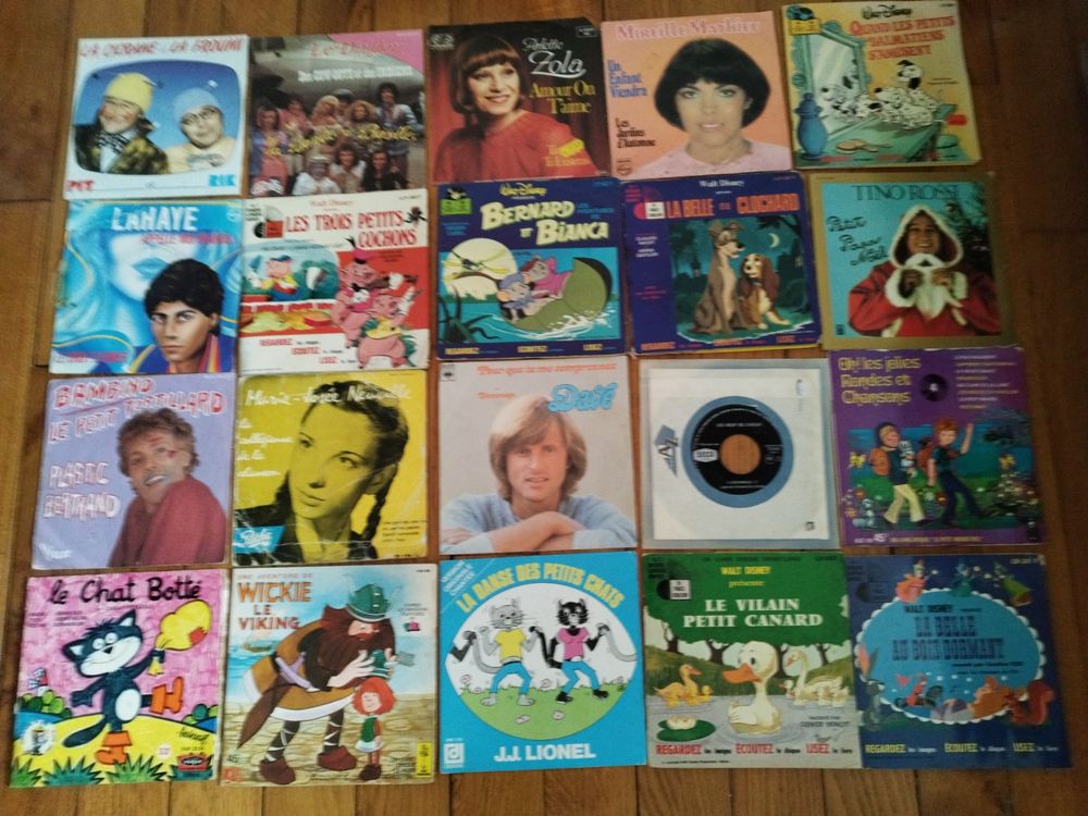 Lot de 49 disque vinyles 33 et 45 tours (D'occasion) à Vallorbe pour ...