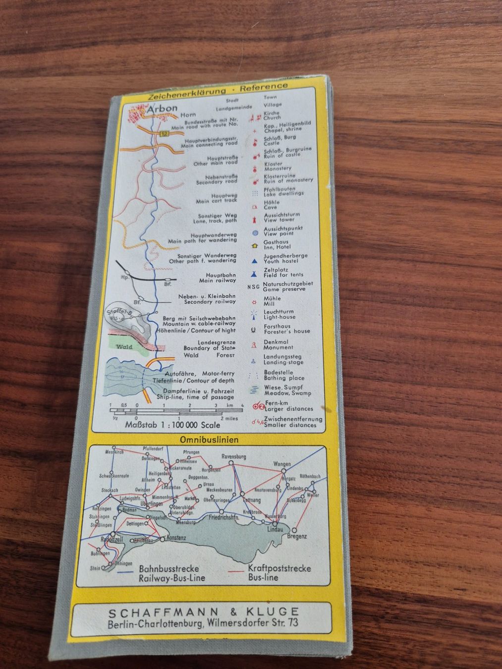 Alte Bodesee Karte auf Leine mit Seetiefen ca. 1950 (Gebraucht) in ...