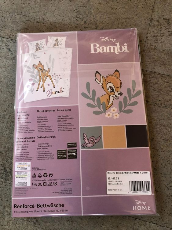 Bettwäsche-Garnitur, Bambi "NEU" (Neu und originalverpackt) in Widnau für CHF 38 – mit Lieferung ...