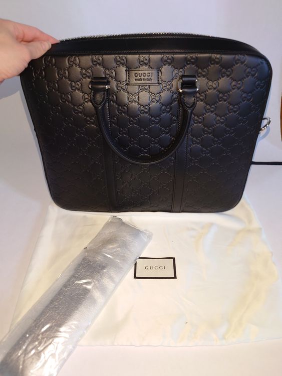 GUCCI GG MONOGRAM LAPTOP BAG -NEW/UNUSED WITH STRAP/DUSTBAG (Neu und ...