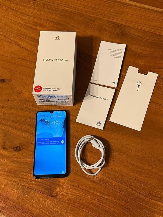 Huawei P30 Lite blau blue 6GB Ram 256GB OVP Top Zustand (Gebraucht) in ...