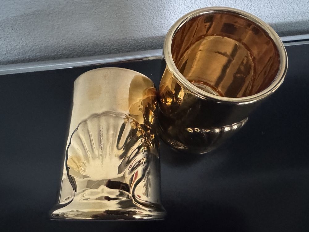 Badezimmer Accessoires 2 Becher Muschel-Motiv, 2 Stück🐚 (Neu (gemäss ...