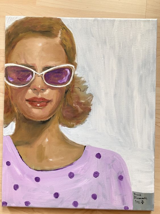 Öl Gemälde Portrait Mrs Sunshine Portrait 40x50 cm Original (Neu ...