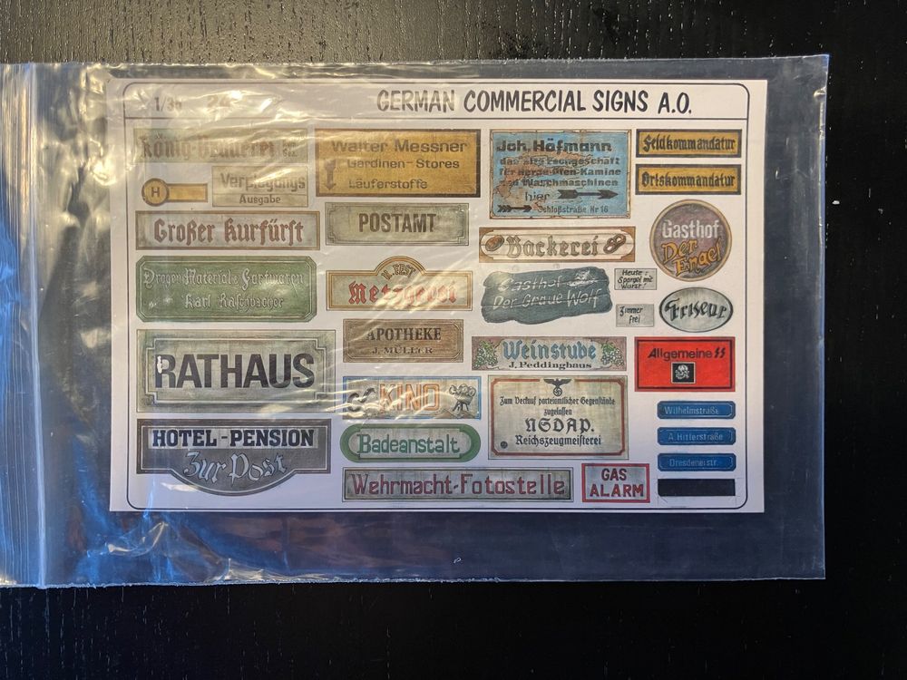 German Commercial Signs, A.O. - 1/35, Beschriftungen (Neu (gemäss ...
