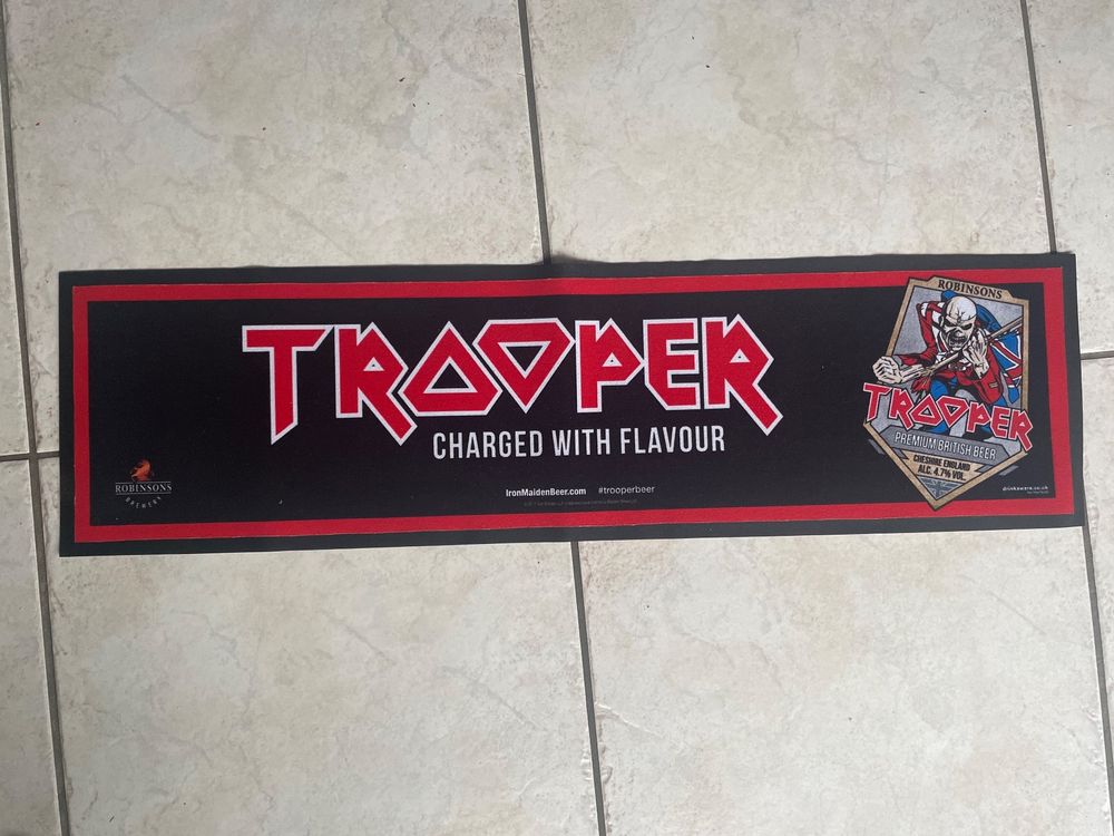Tapis de Bar Iron Maiden Bière Trooper (Gebraucht) in Vallamand für CHF ...