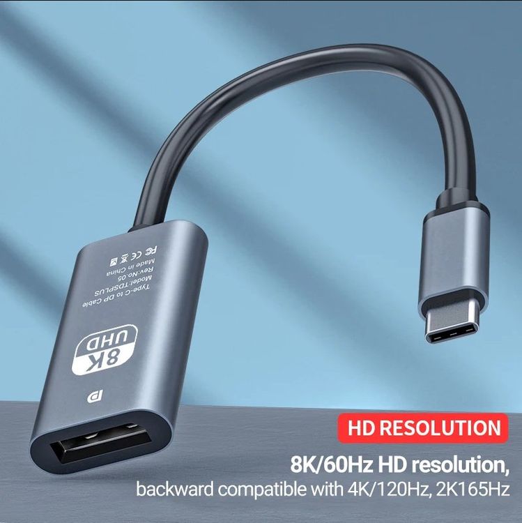 Adaptateur USB-C vers DisplayPort 8K 60Hz UHD 4K - Neuf | Kaufen auf ...