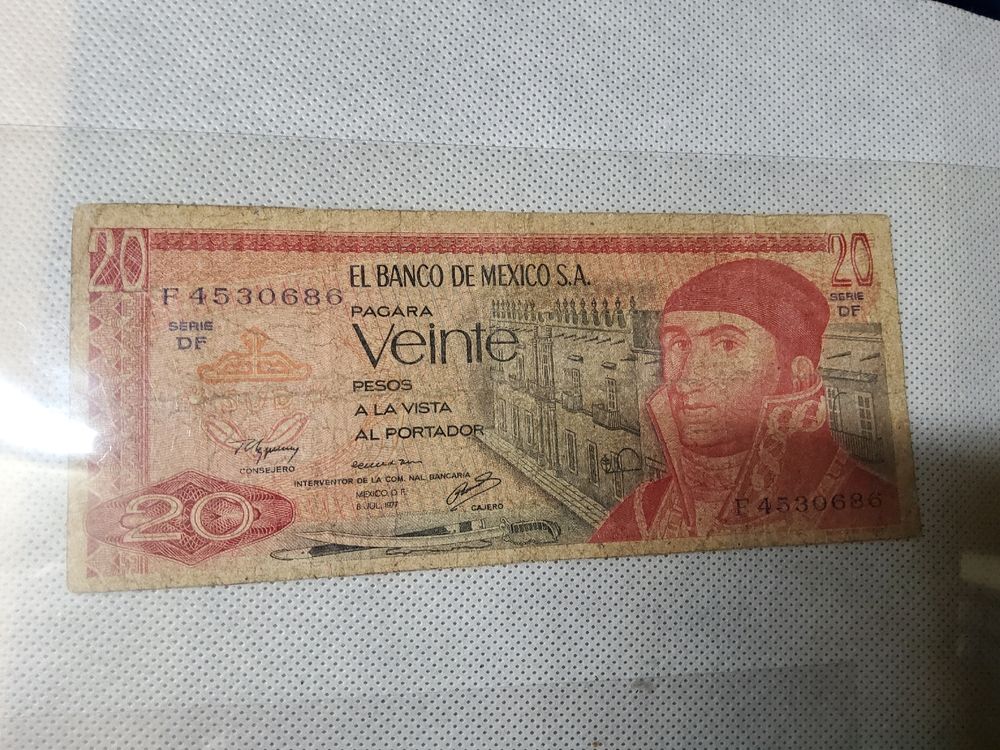 Banknote México 1977 (Gebraucht) in Herisau für CHF 1.3 – mit Lieferung ...