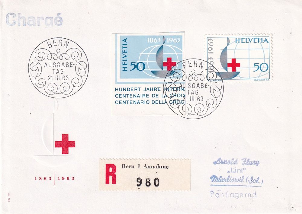 W39, Ausschnitt aus dem Rot-Kreuz-Block (Gebraucht) in Wenslingen für ...