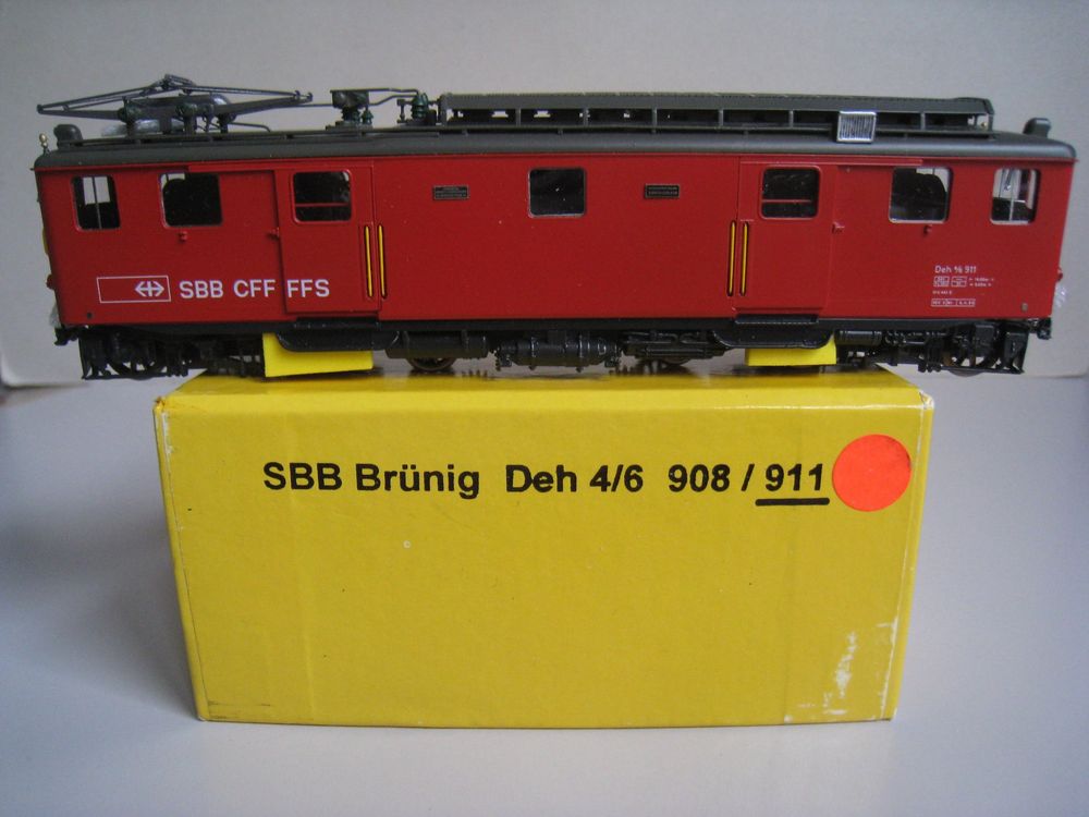 H R F, Deh 4/6 911 SBB-Brüng Gepäcktriebwagen rot, 1754A (Gebraucht) in ...