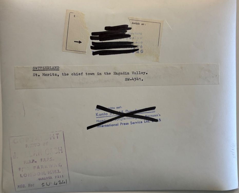 Vintage J.A. Cash, St. Moritz, Graubünden, keine AK (Gebraucht) in ...
