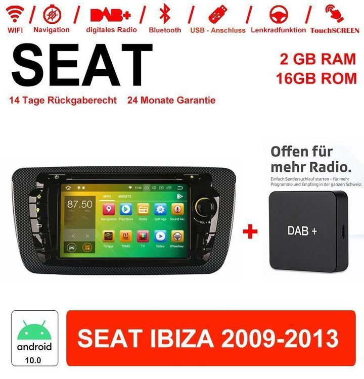 Seat IBIZA Android 10 AutoRadio 7'' +DAB (Neu und originalverpackt) in Chur für CHF 490 – mit ...