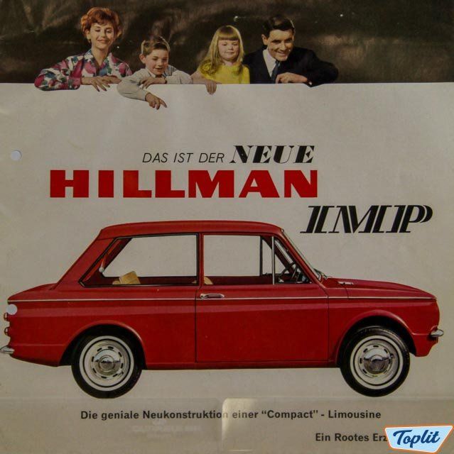 ORIGINAL NEUWAGEN PROSPEKT - HILLMAN IMP / ROOTES - 1963 (Gebraucht) in ...