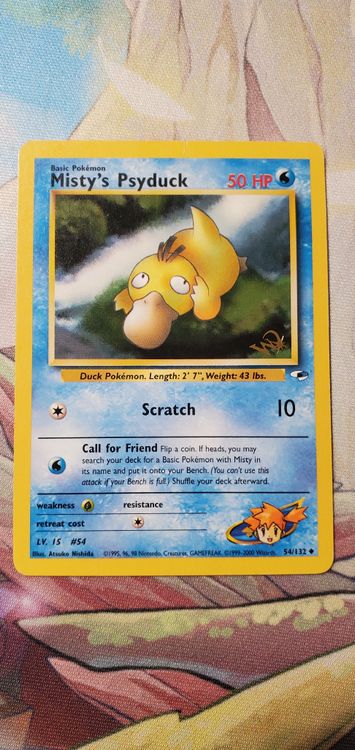 Pokemon card Misty's psyduck ENG gold W promo wizard | Kaufen auf Ricardo
