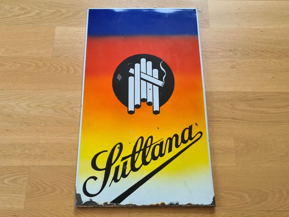 Sullana Cigarettes Zürich Emailschild 1930/40er Jahre (Gebraucht) in ...