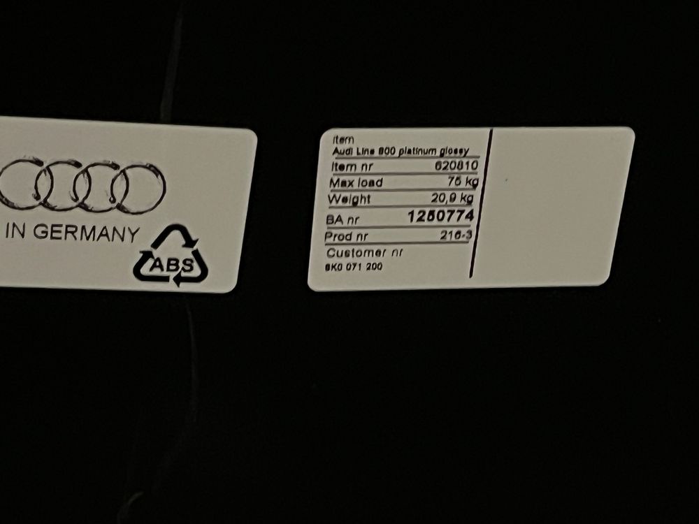 Dachbox / Audi Line 800 platinum glossy / Original Zubehör (Gebraucht ...