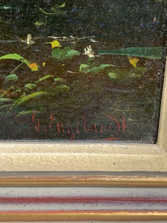 Georg Engelhardt (1823-1883) Waldszene mit Tiere Gemälde (Gebraucht) in ...