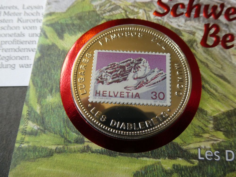 Guinea Ecua. 1996, Münzbrief - Schweizer Berge Les Diableret (Neu (gemäss Beschreibung)) in ...