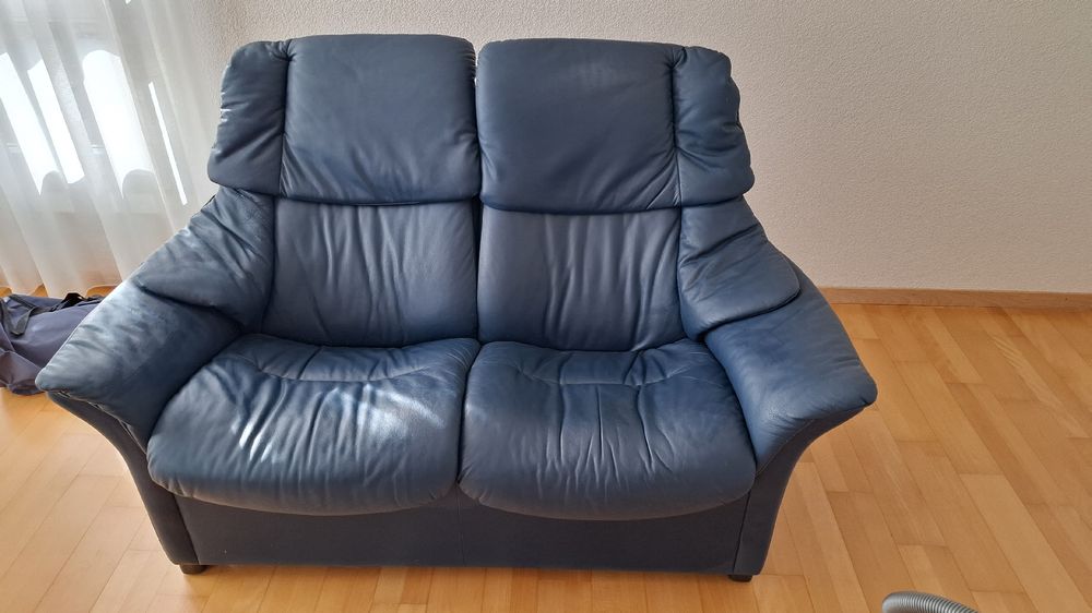 Stressless 2er Leder-Sofa und Sessel mit Fusshocker | Kaufen auf Ricardo