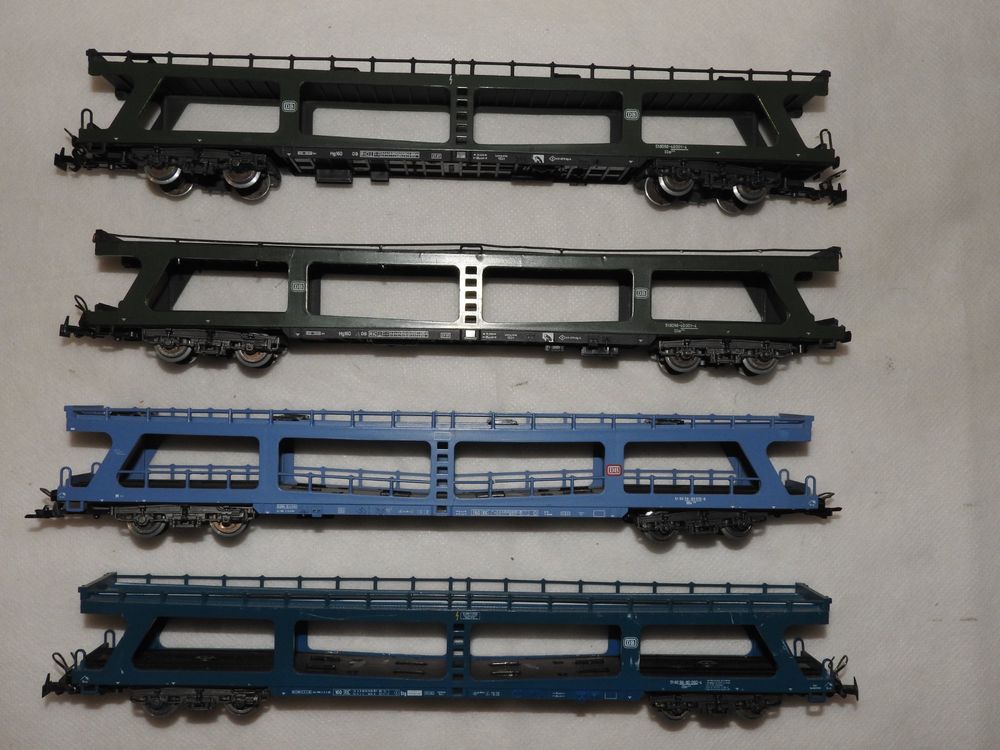 Märklin 4074/4084/4233/4234, DB Autotransportwagen, 4-teilig (Gebraucht ...