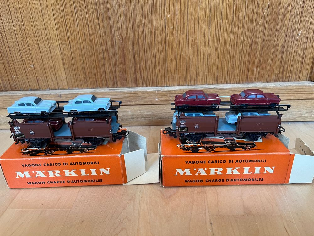 Märklin 315/4G Autowagen 4613 grau rot Ford 1956 OVP 2x (Gebraucht) in Schlieren für CHF 80 ...