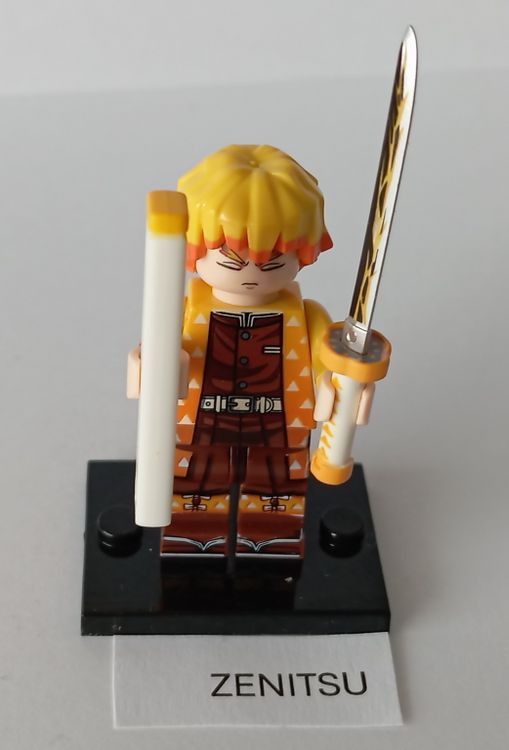 Demon Slayer Mini-Steckfigur Zenitsu, Lego-Komp., ca. 4,5 cm (Neu und ...