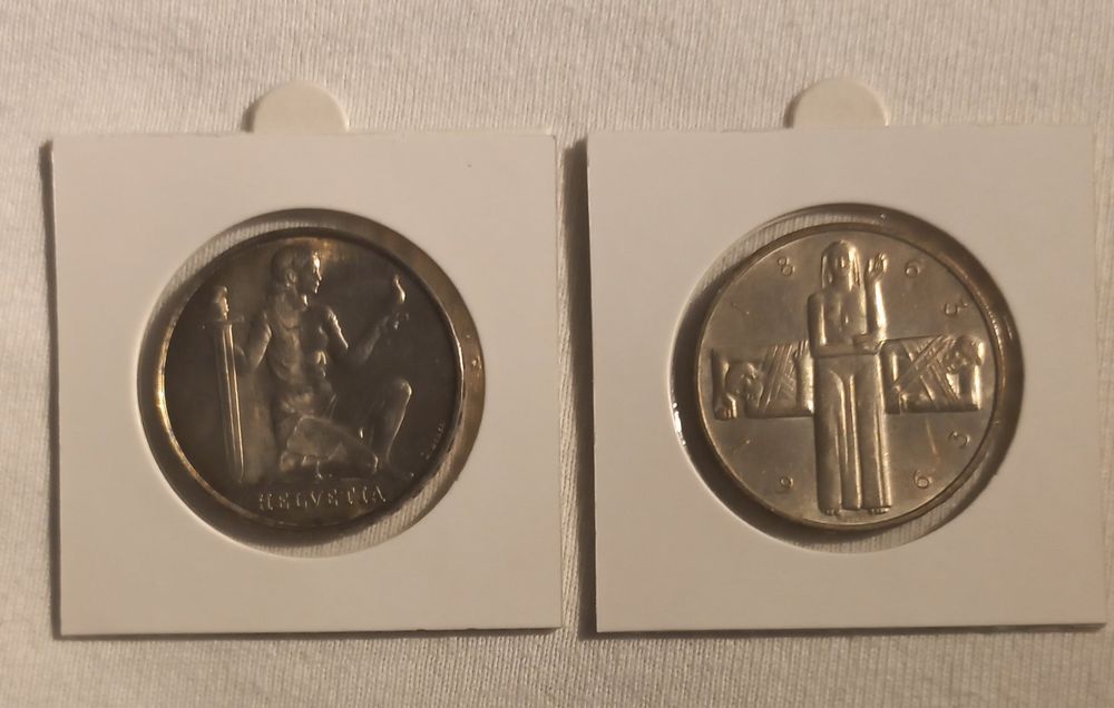 5 Franken Gedenkmünzen, Silber, 1936, 1963 | Kaufen auf Ricardo