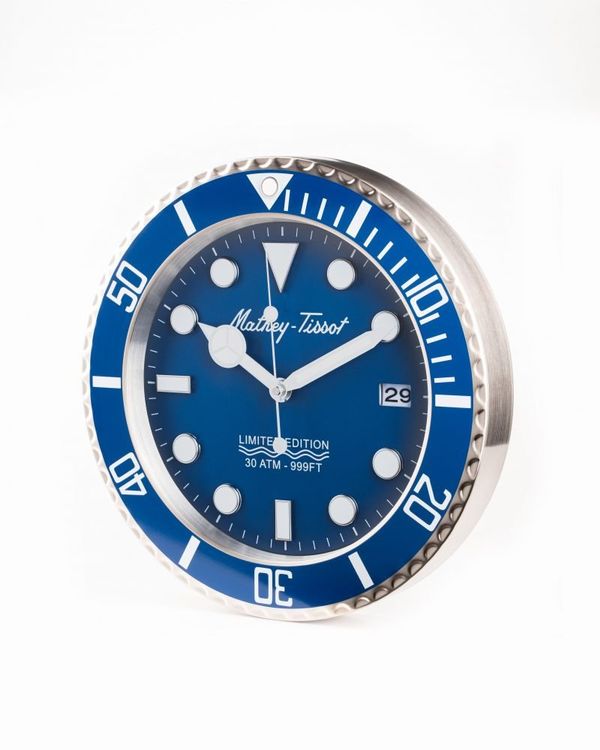 Mathey Tissot WALL CLOCK Blue. New/Garantie 24 mois (Neu und ...