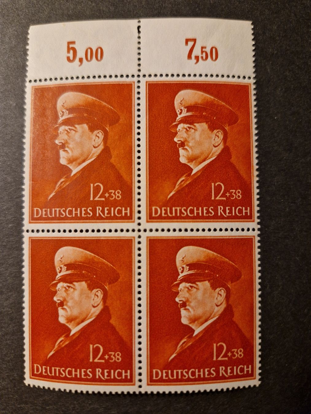 Viererblock postfrisch ** Adolf Hitler 1940 (Neu (gemäss Beschreibung ...
