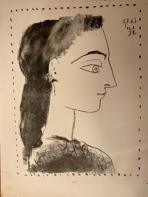 Pablo Picasso Porträt Lithographie (Gebraucht) in Twann für CHF 1 – mit Lieferung auf Ricardo kaufen