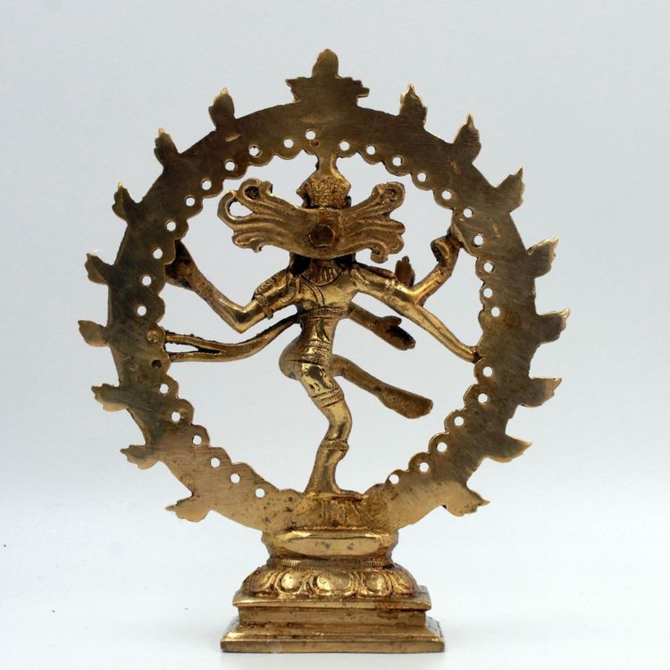 Shiva Nataraj Statue 520g Messing Guss Figur Metall Indien (Neu und ...