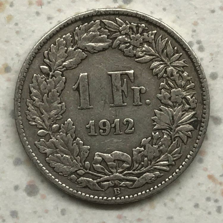 1912 1 Franken Silber !!! (Gebraucht) in Winterthur für CHF 2.2 – mit Lieferung auf Ricardo kaufen