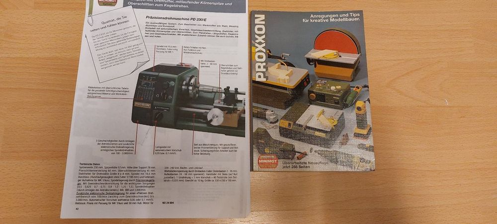DREHBANK PROXXON PD210 mit vielem Zubehör (Gebraucht) in EMBRACH für ...