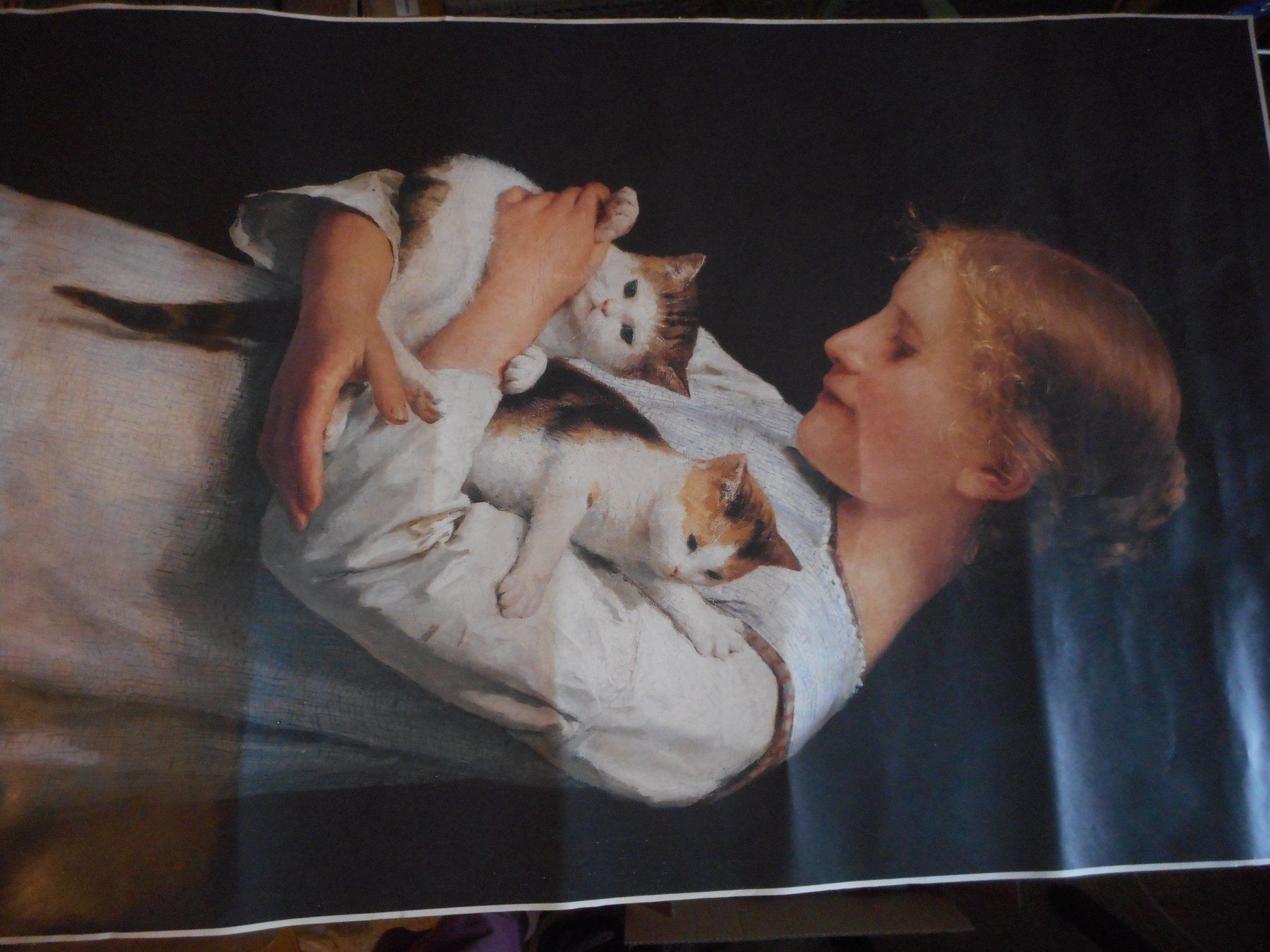 Ankerbild, Mädchen mit Katzen, Poster (Gebraucht) in Bretzwil für CHF 5 ...