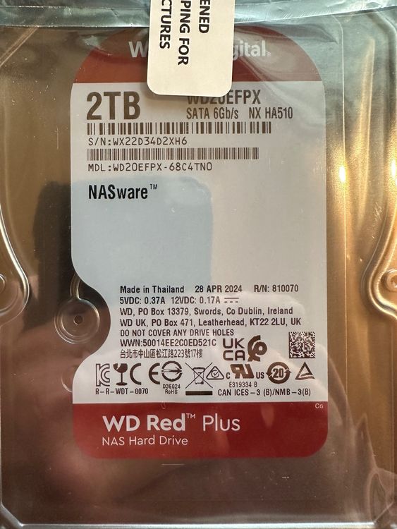 WD Red Plus 2TB NAS-HD (Neu und originalverpackt) in Winterthur für CHF ...