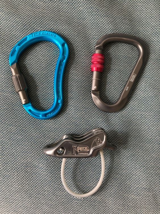 Petzl Reverso Sicherung inkl. 2 Schraubkarabiner (Neuf (Voir ...