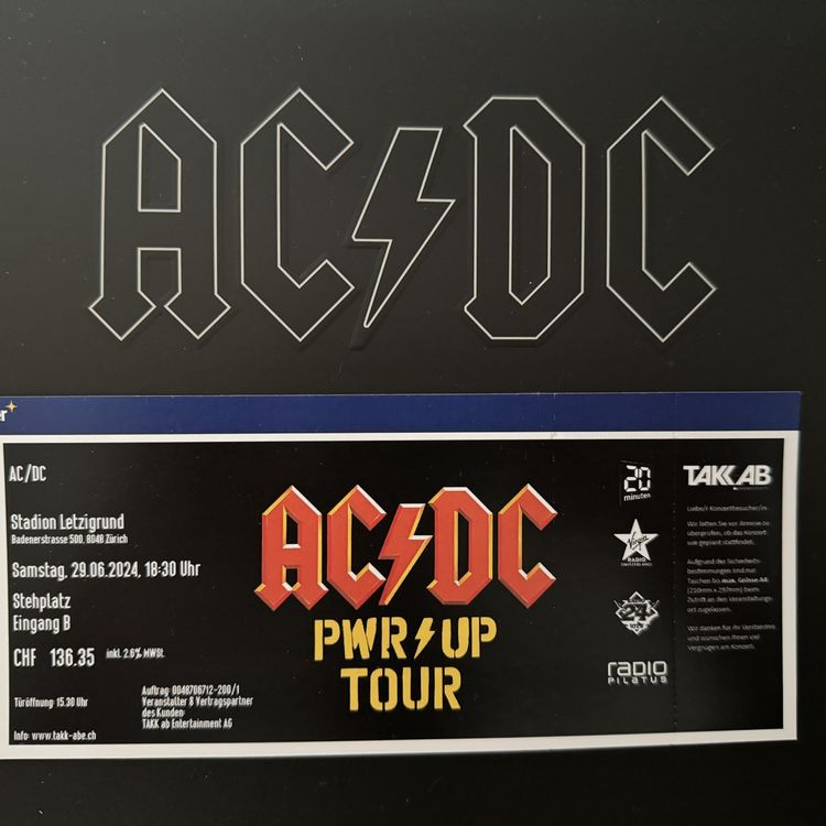 AC⚡️DC PWR UP Tour Ticket (Neu und originalverpackt) in für CHF 289 ...