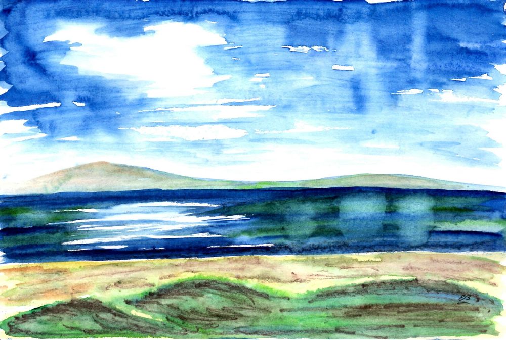 Aquarell: Ruhige See (Neu (gemäss Beschreibung)) in Fribourg für CHF 3 – mit Lieferung auf ...