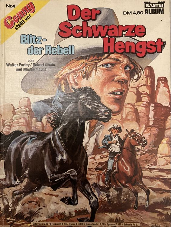 Conny-Heft Nr.4 "Der Schwarze Hengst" Blitz der Rebell Comic (Gebraucht ...