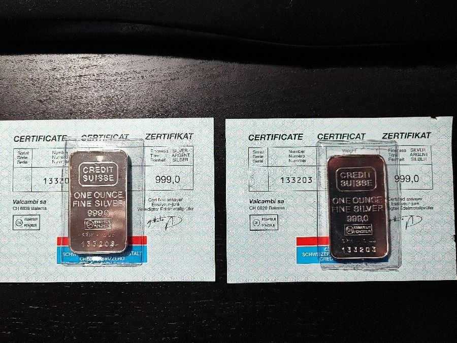 Lingots en argent 2 * une once (Gebraucht) in Grandson für CHF 53 – nur ...